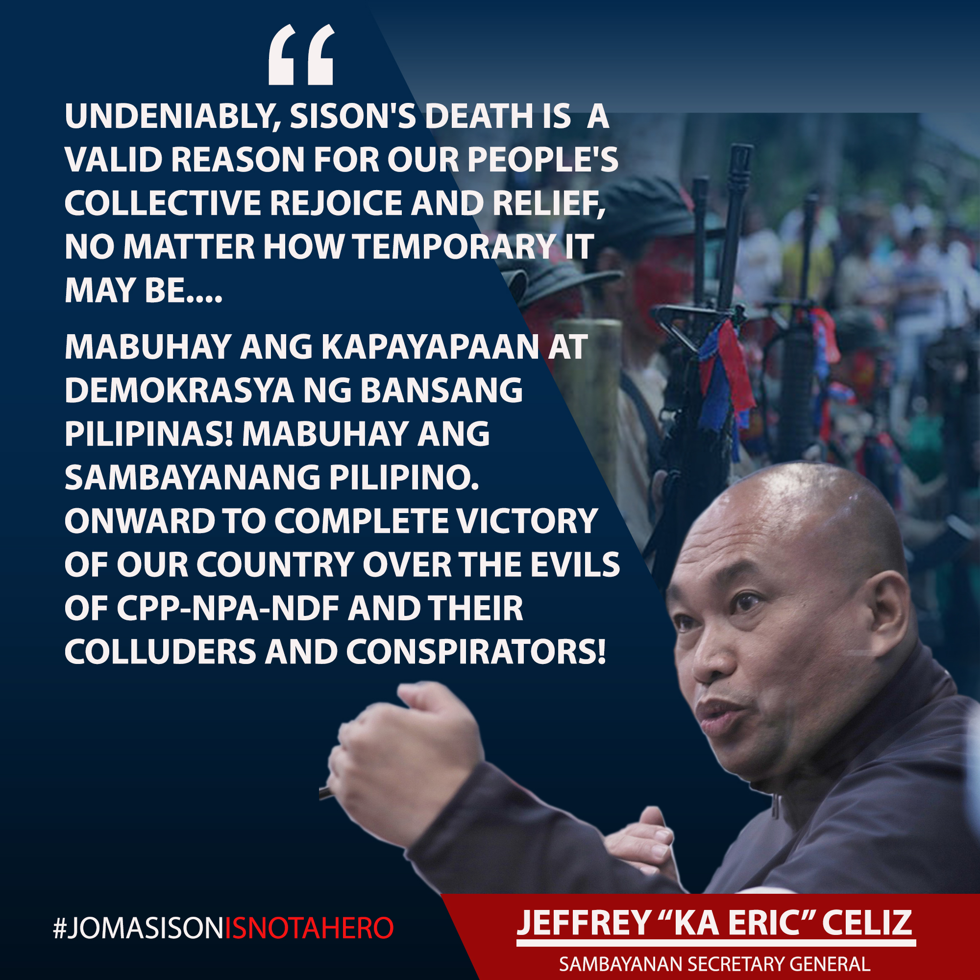 Jeffrey “Ka Eric” Celiz on the death of CPP Chair Joma Simon - Tinig ng ...
